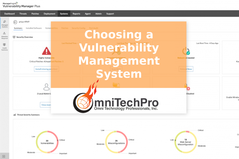 Choosing a Vulnerability Management System - Managed Services, IT Support and IT Consulting ...